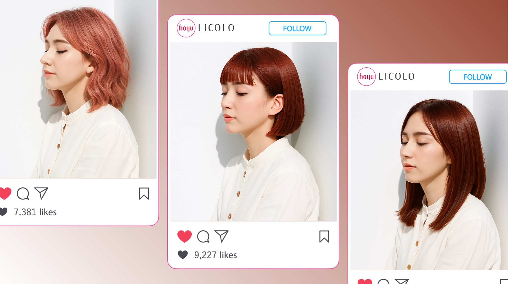 ピンクオレンジってどんな髪色？明るめ暗めのヘアカラー20選 | ヘアカラーリング | LICOLO - 髪から自分を好きになる